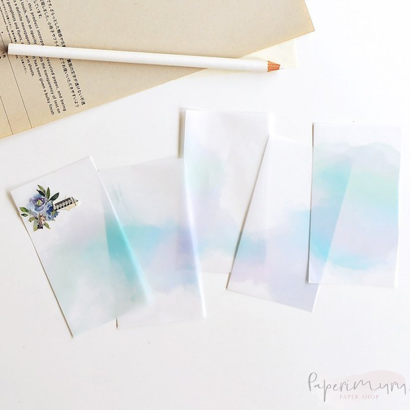 Dyeing Tracing Paper 10 Vanilla Blue Sky